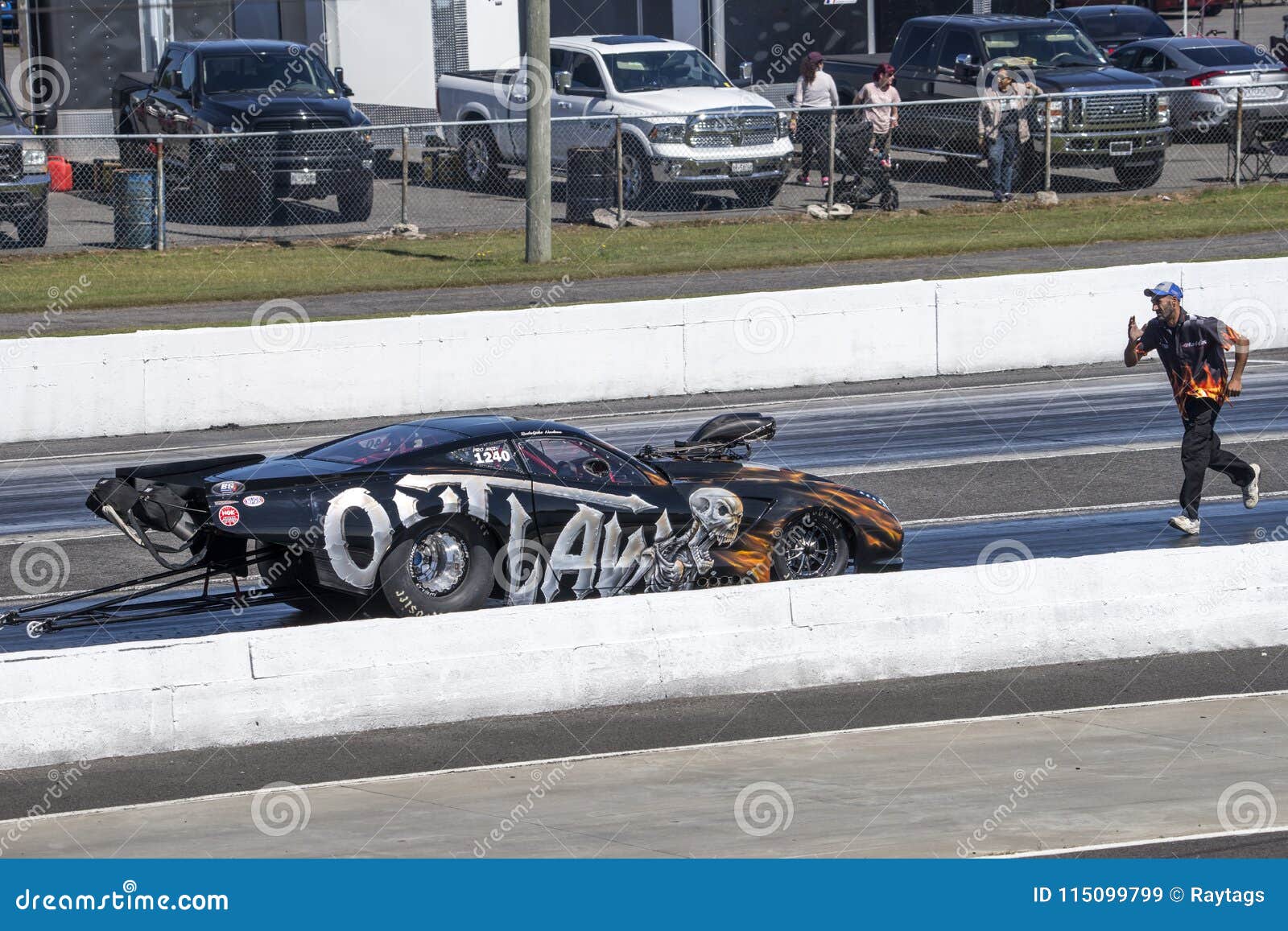 Pro mod on the track editorial stock image. Image of auto - 115099799
