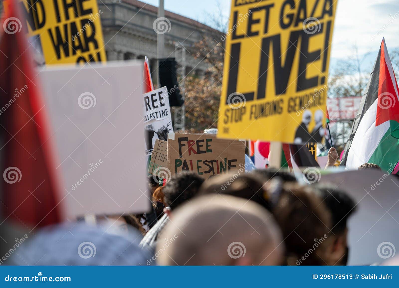 Washington, DC - 11-4-2023: Pro-Palestine Signs at Palestine March ...