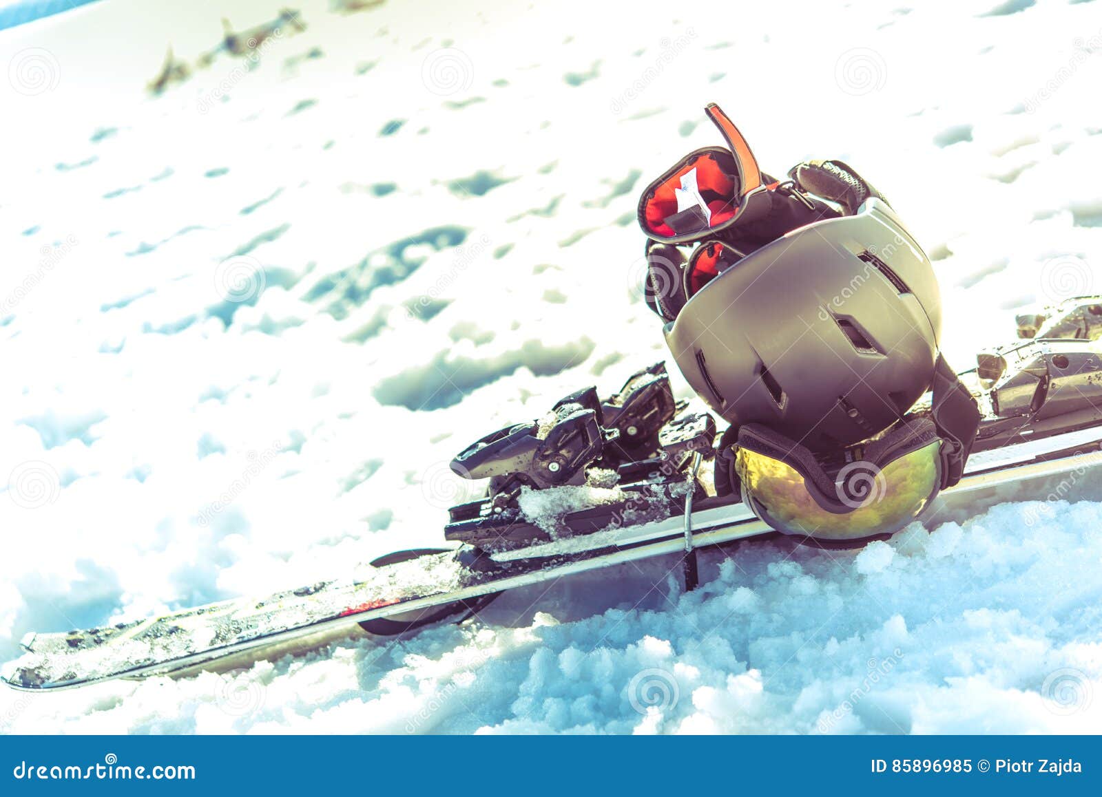 Pro Skiing Equipment stock image. Image of horizontal - 85896985