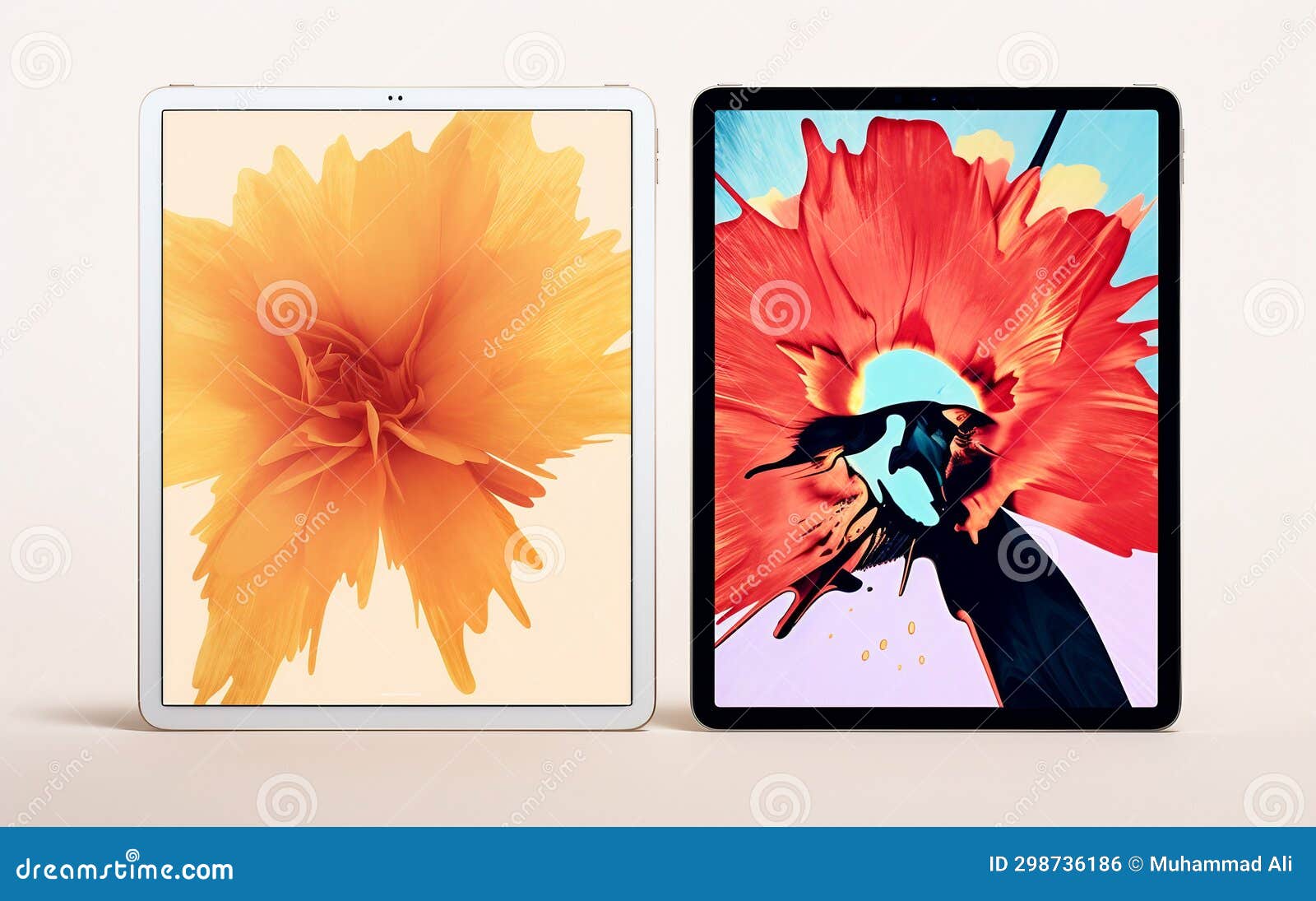 Pro Tablet Showcase on White Background Stock Illustration ...