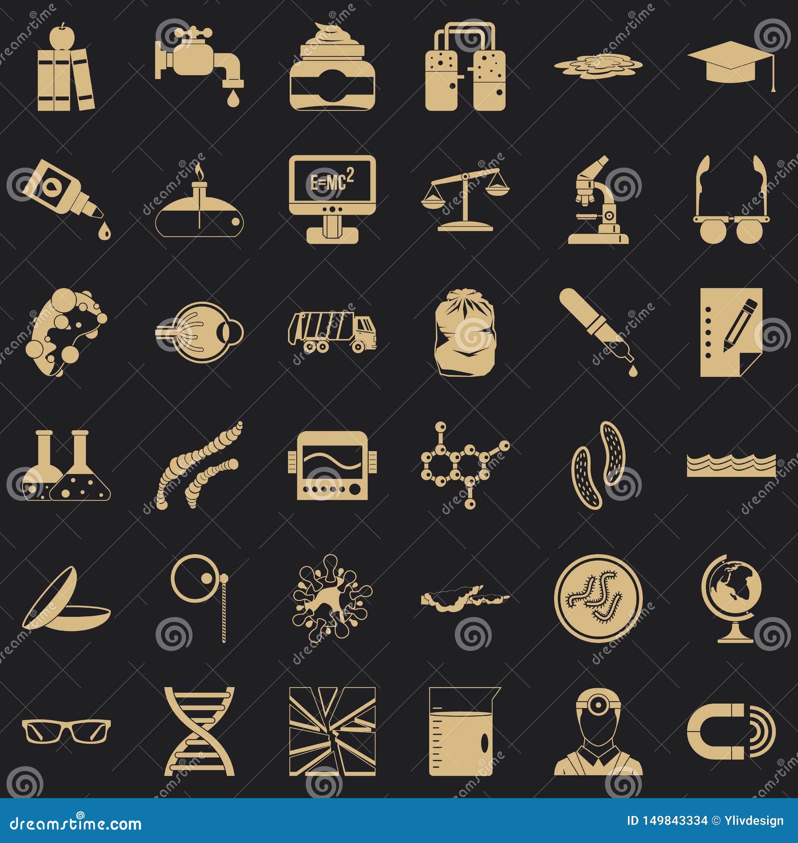 Pro Technical Icons Set, Simple Style Stock Vector - Illustration of ...