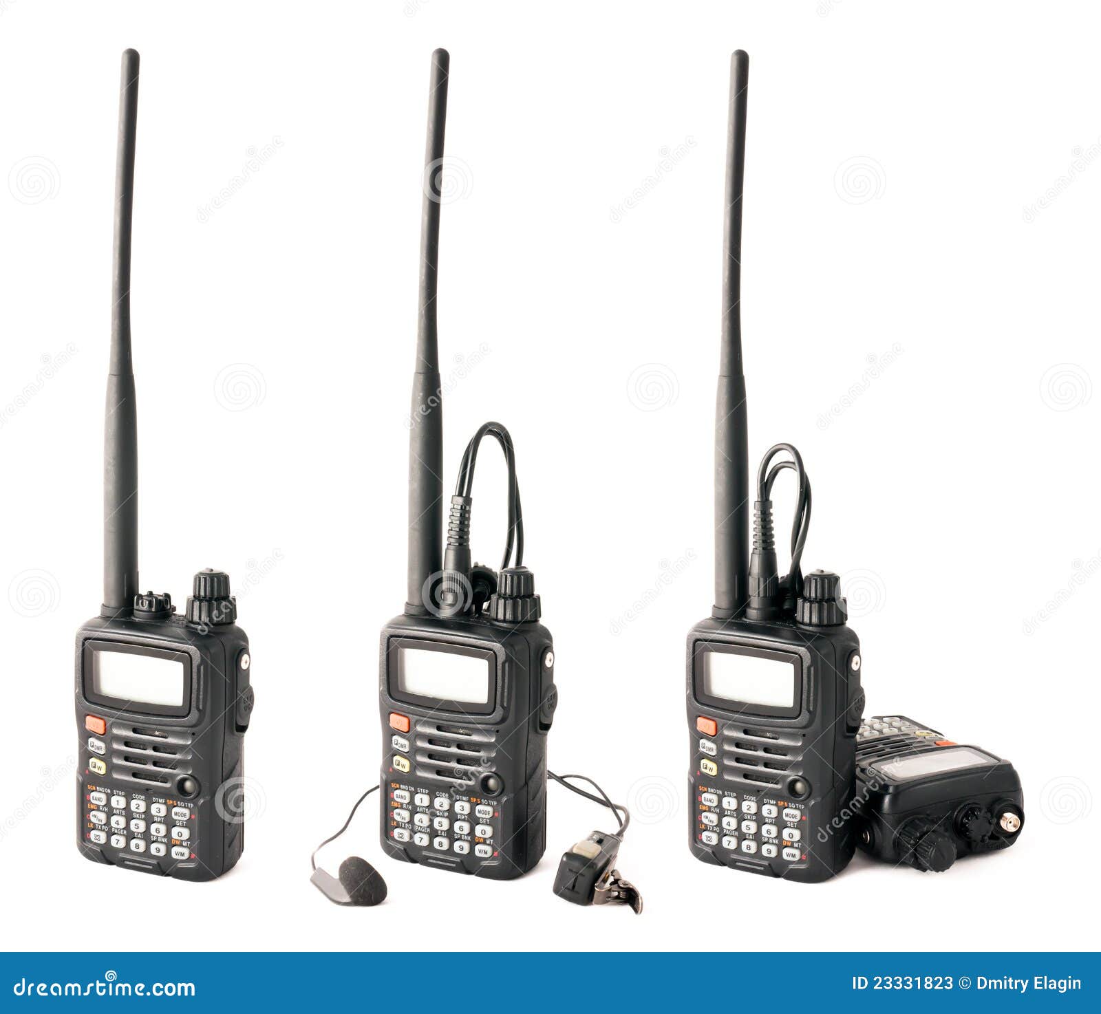 Pro walkie-talkie isolato immagine stock. Immagine di ricreativo - 23331823