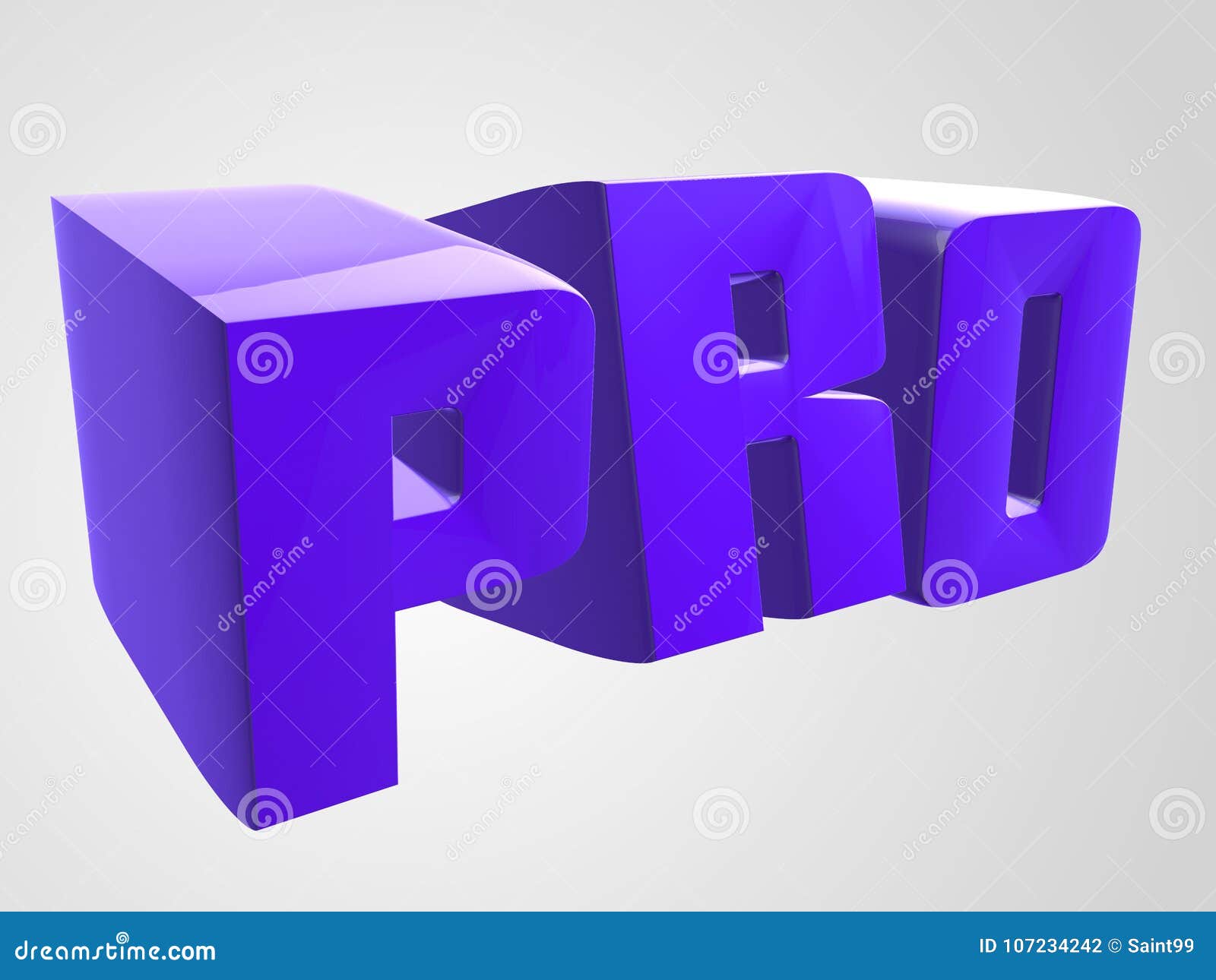 Pro word 3d render stock illustration. Illustration of render - 107234242