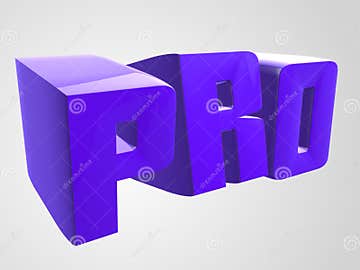 Pro word 3d render stock illustration. Illustration of render - 107234242