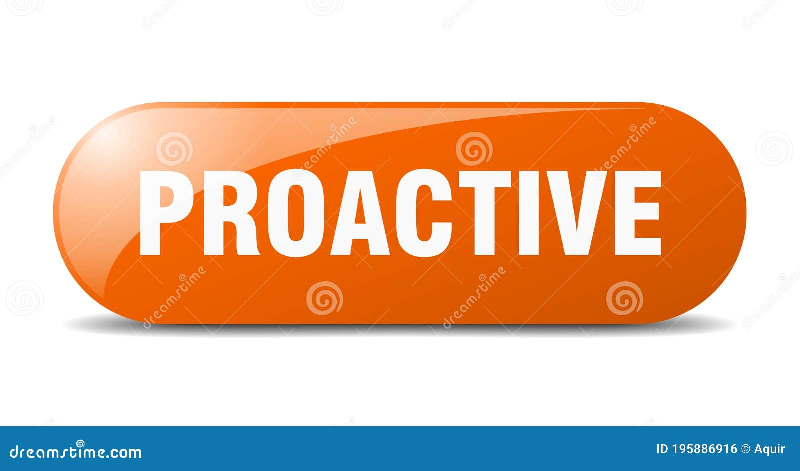 Proactive Button. Proactive Sign. Key. Push Button Stock Vector ...