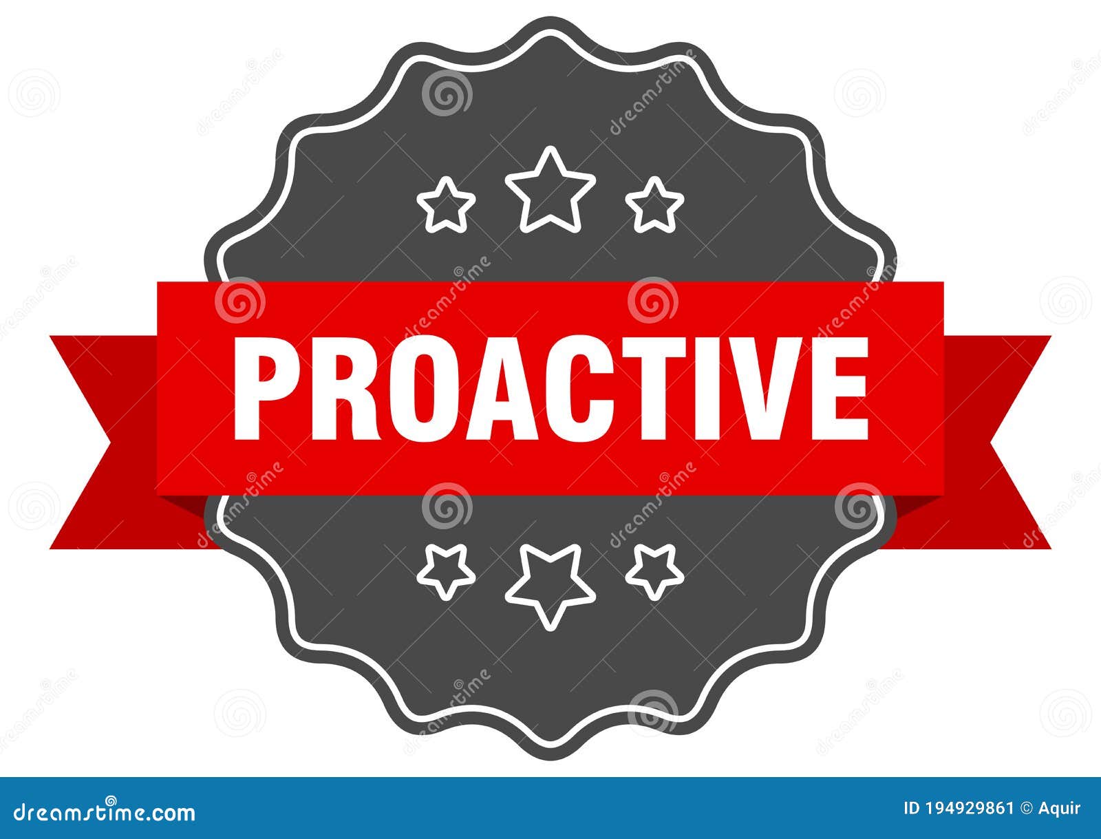 Proactive label stock vector. Illustration of banner - 194929861
