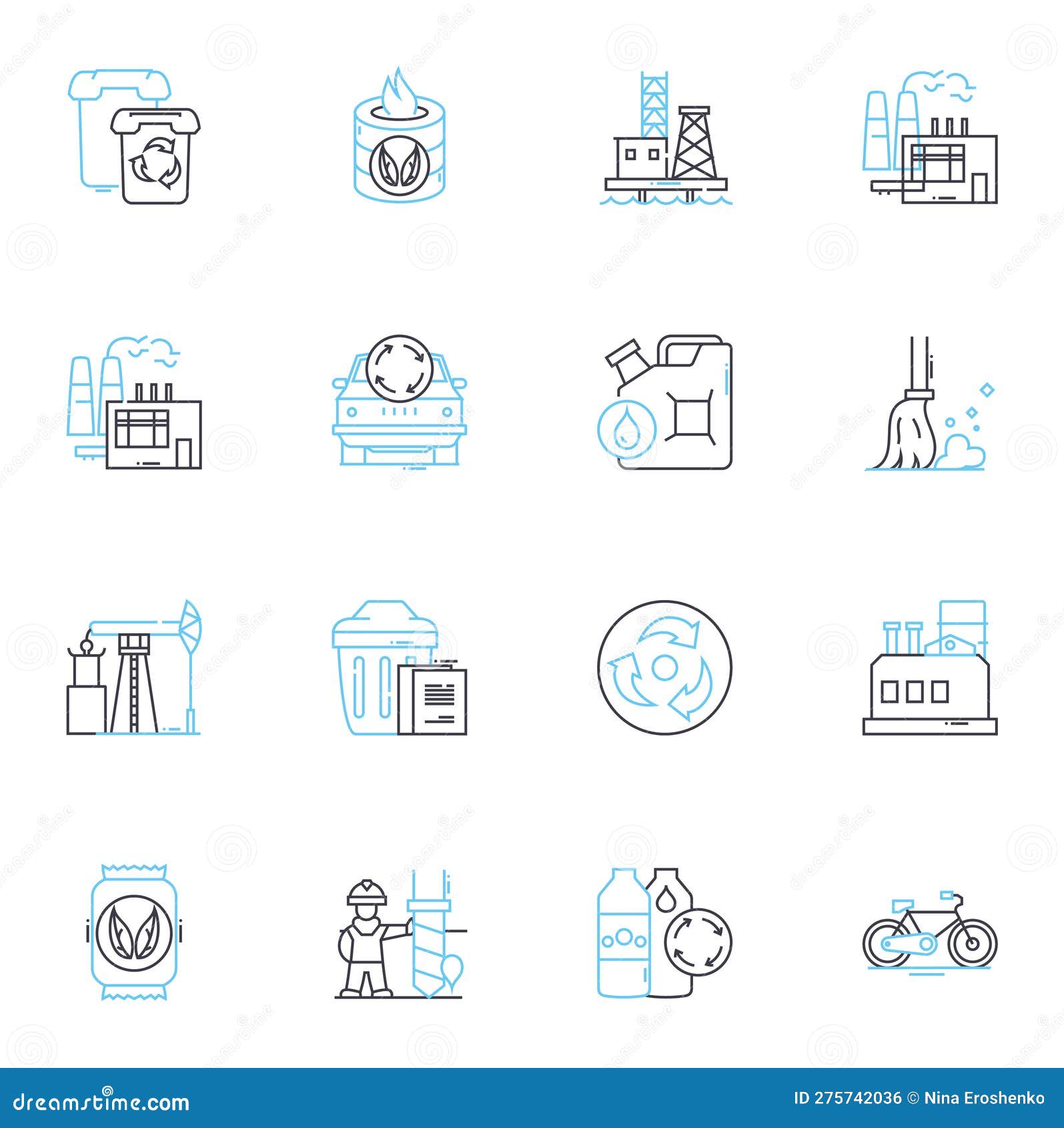 Proactive Management Linear Icons Set. Leadership, Planning, Prevention ...