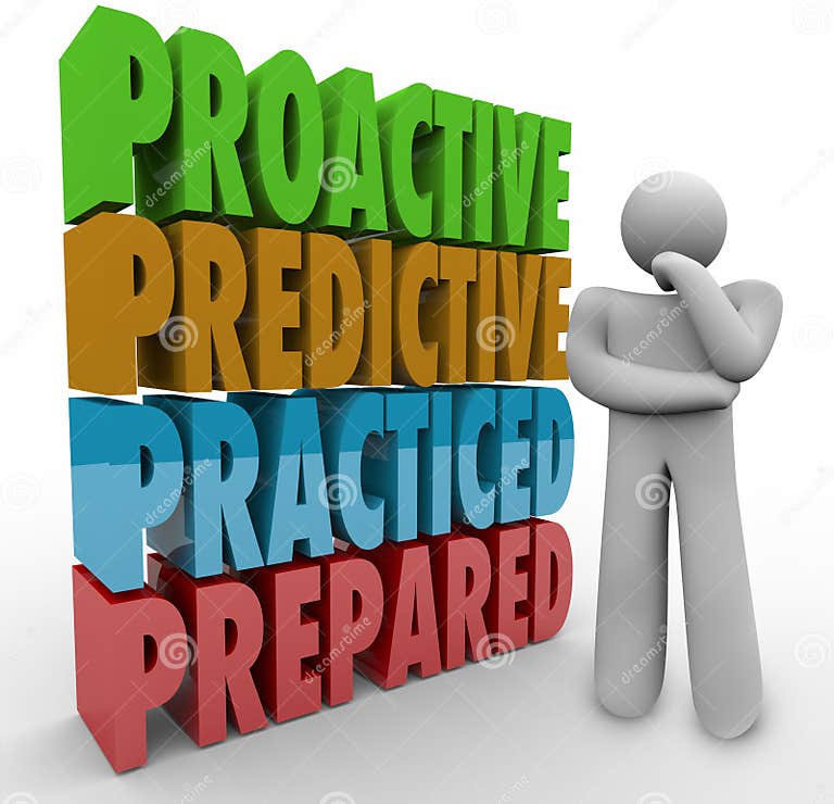 Proactive Predictive Practiced Prepared Thinker Stock Illustration ...