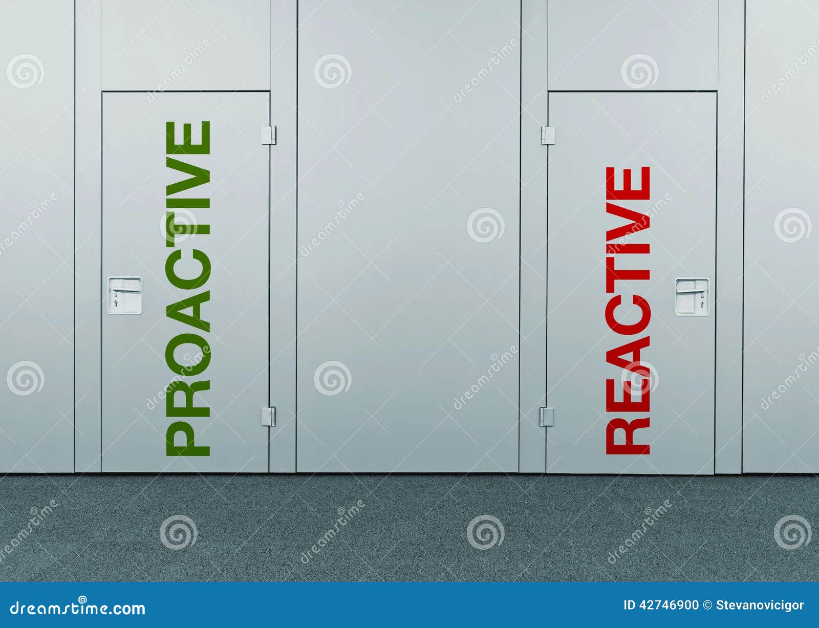 Proactive or Reactive, Concept of Choice Stock Photo - Image of ...