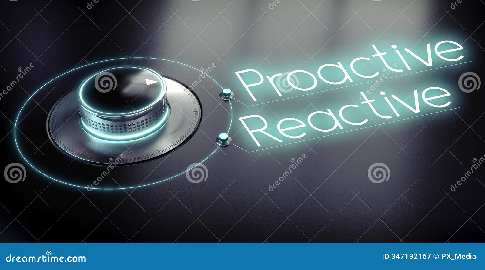 Proactive And Reactive - Words On Metal Blocks Stock Illustration ...