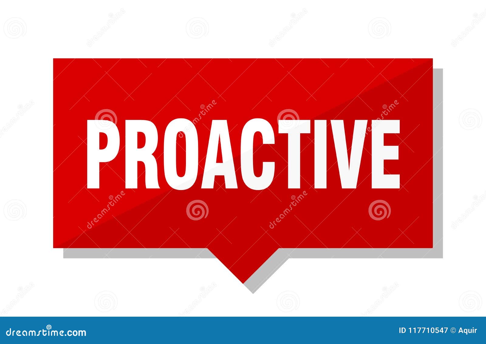 Proactive red tag stock vector. Illustration of notice - 117710547