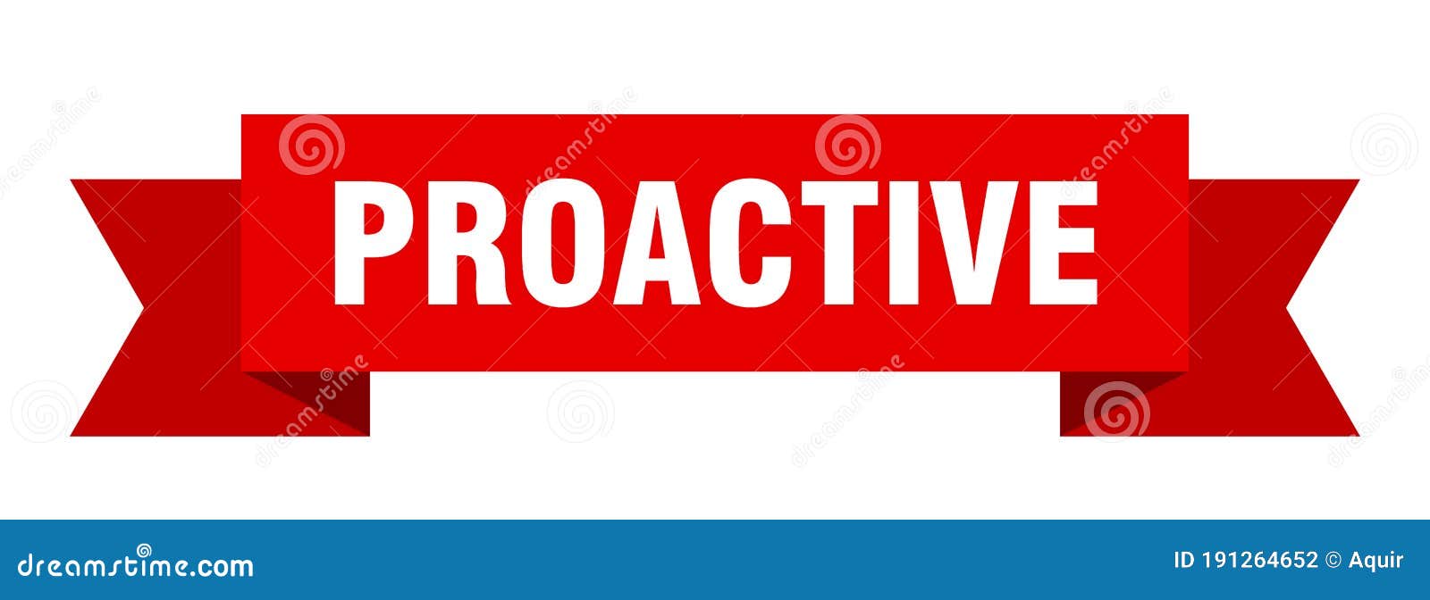 Proactive ribbon. stock vector. Illustration of flat - 191264652
