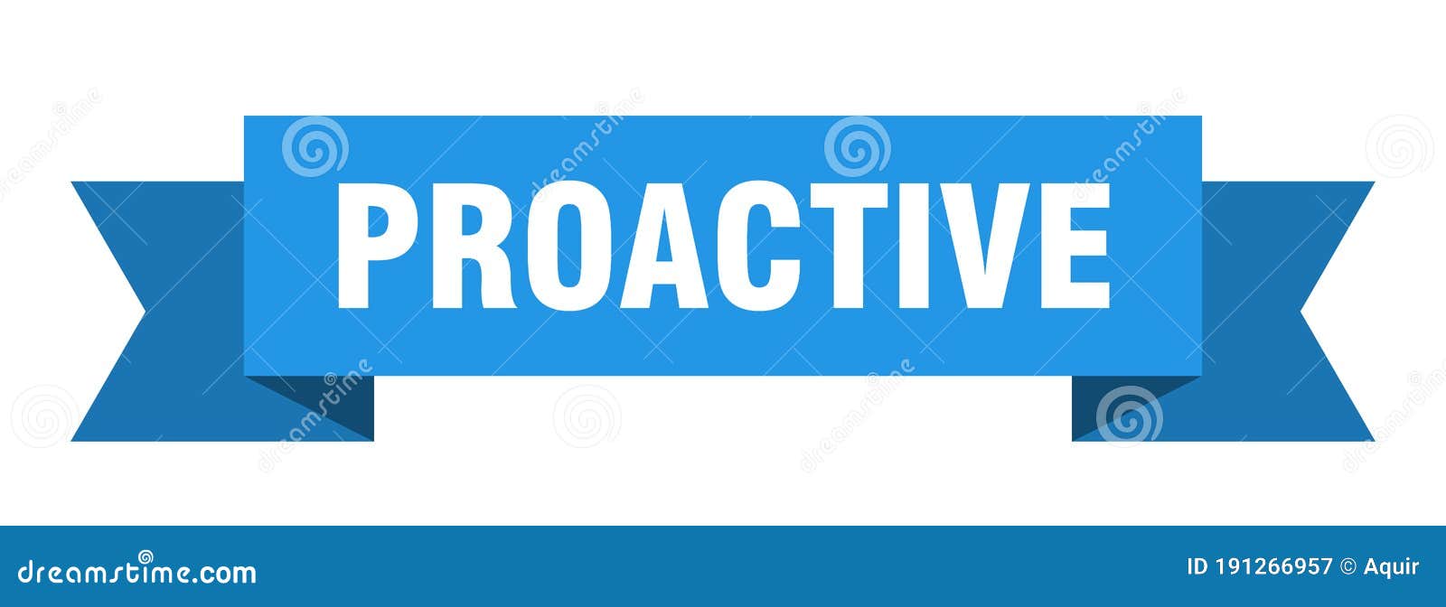 Proactive ribbon. stock vector. Illustration of graphic - 191266957