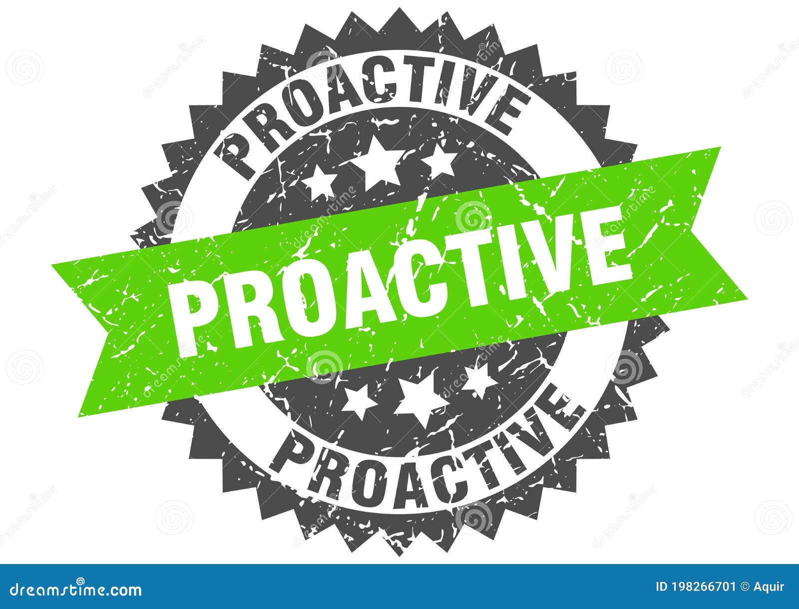 Proactive Stamp. Proactive Grunge Round Sign Stock Vector ...