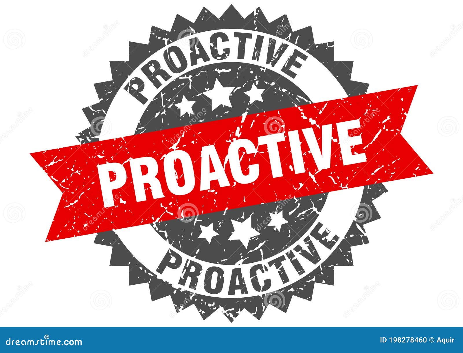 Proactive Stamp. Proactive Grunge Round Sign Stock Vector ...