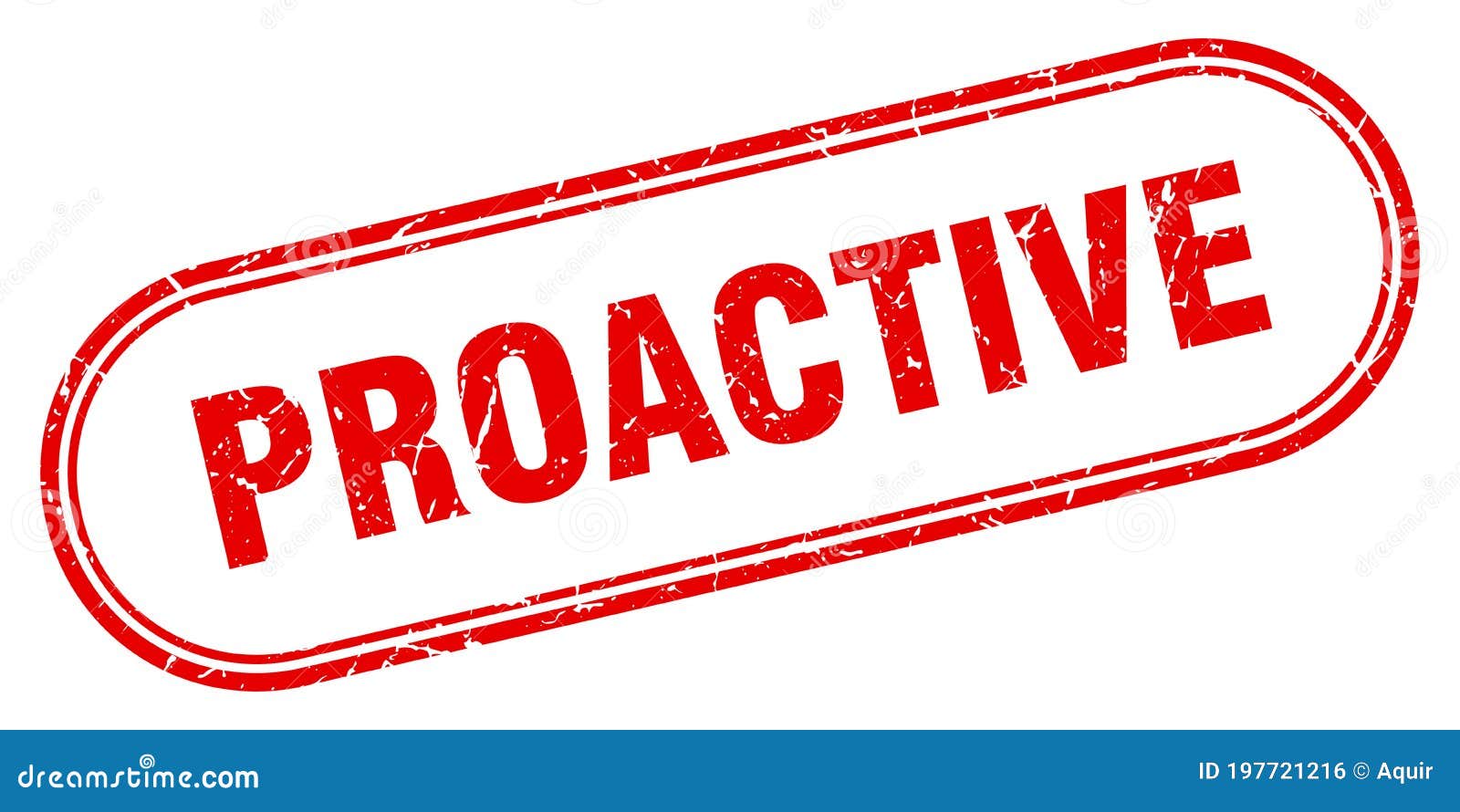 Proactive stamp stock vector. Illustration of vector - 197721216