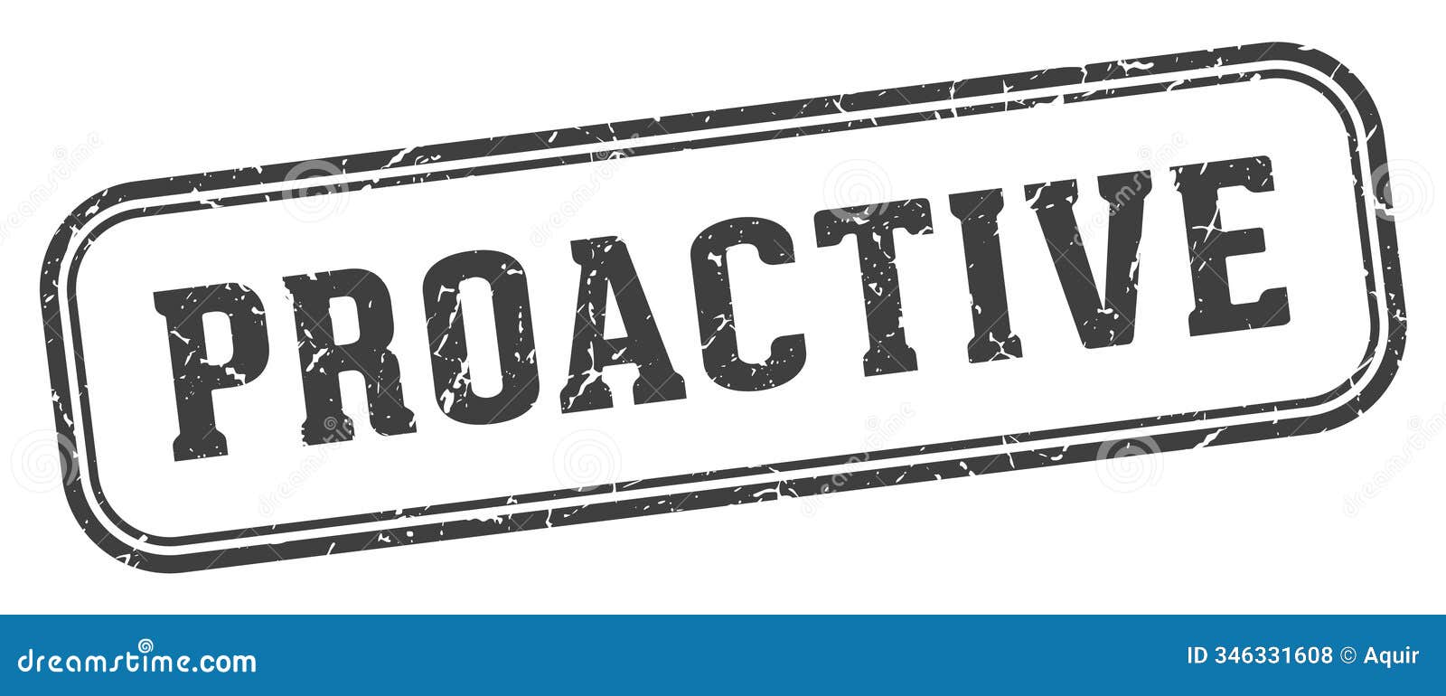 Proactive Stamp Cartoon Vector | CartoonDealer.com #347664137