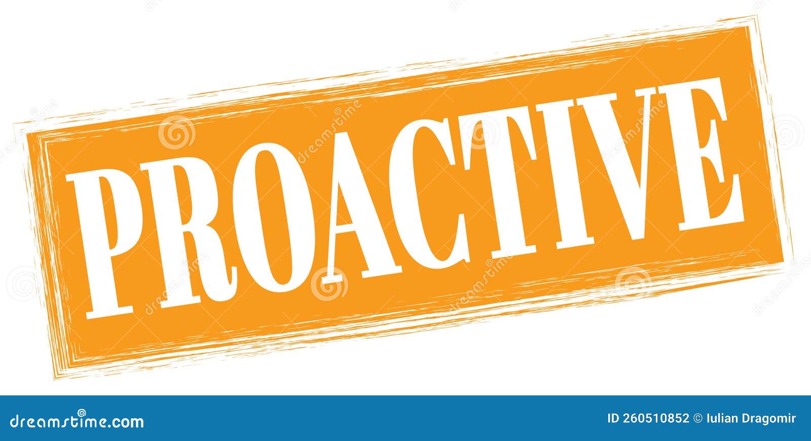 PROACTIVE Text Written on Orange Stamp Sign Stock Illustration ...