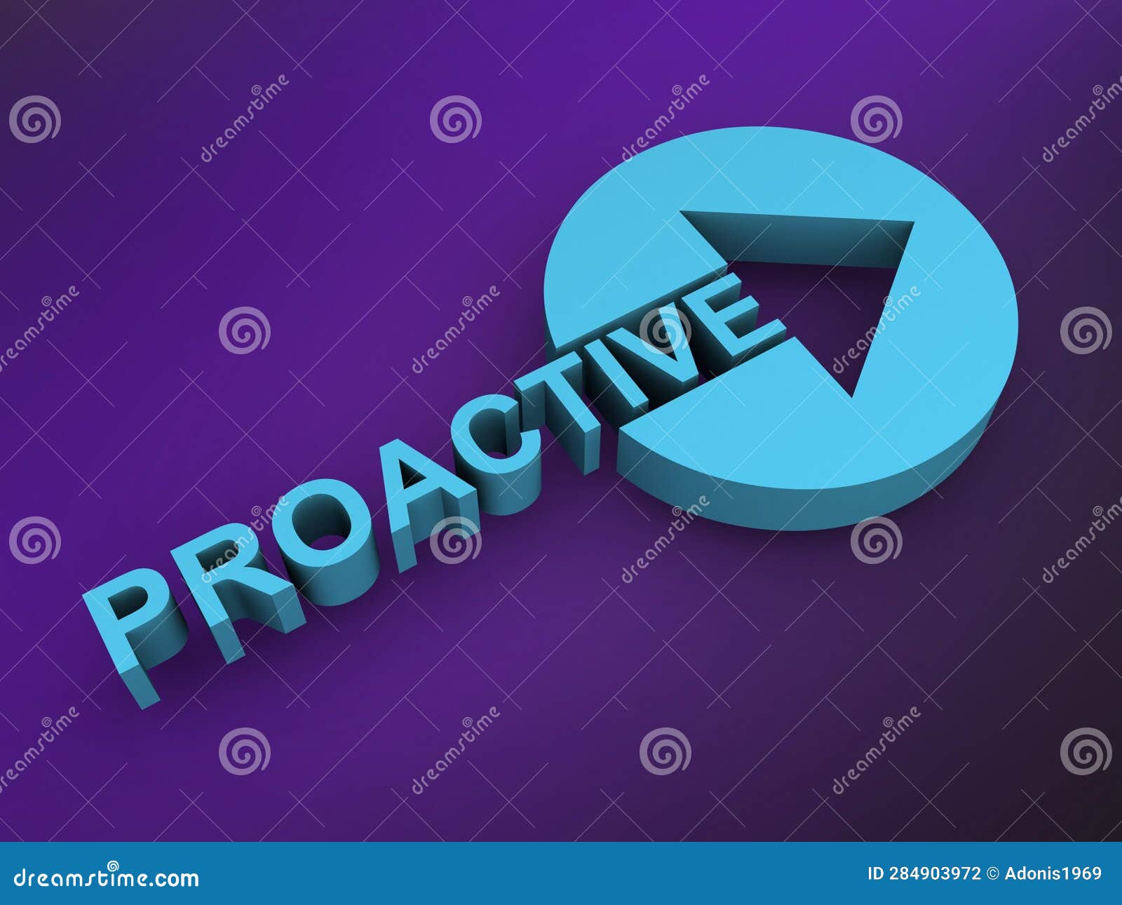Proactive Word On Purple Stock Photography | CartoonDealer.com #284903972