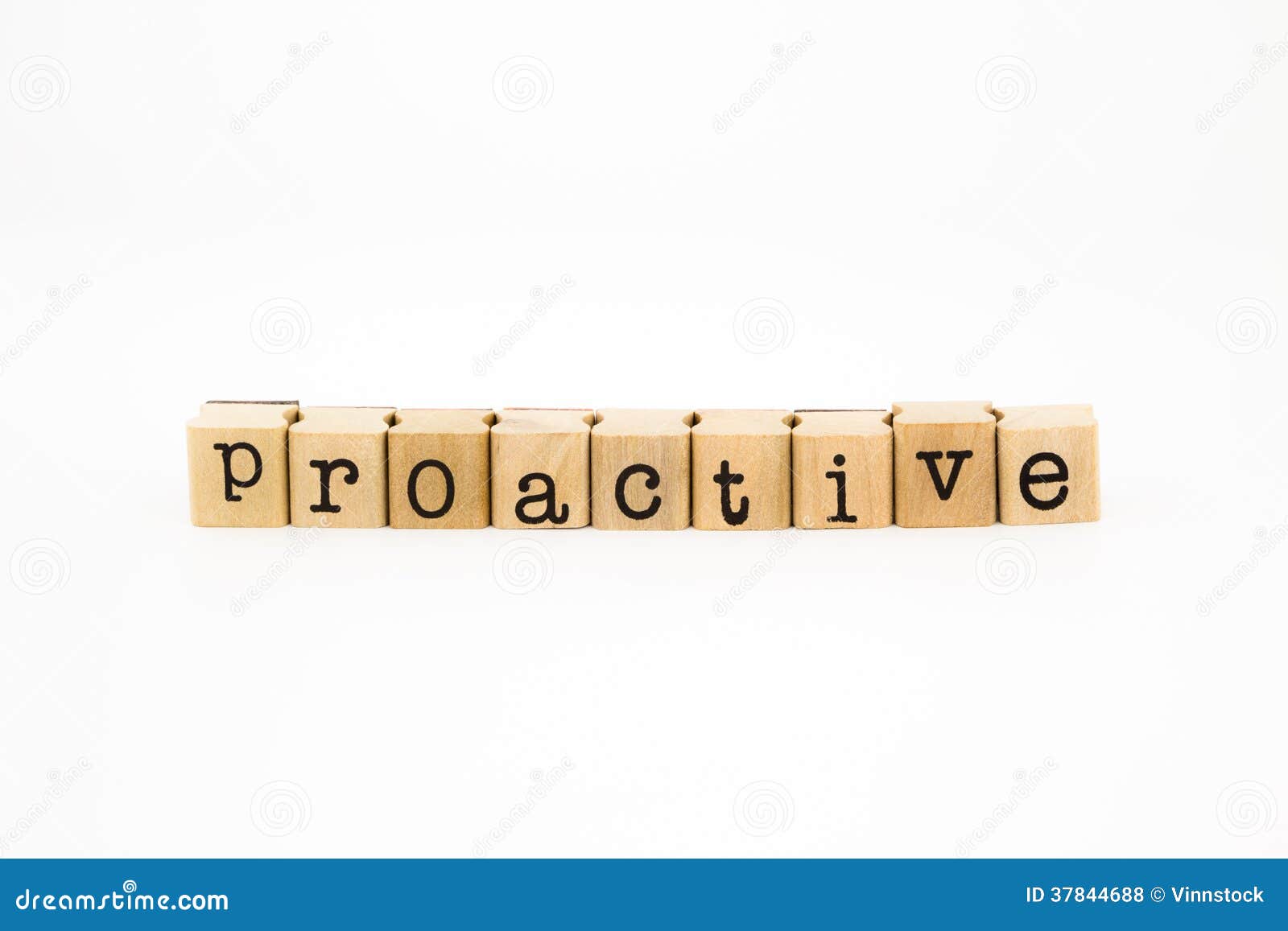 Proactive Wording Isolate on White Background Stock Photo - Image of ...