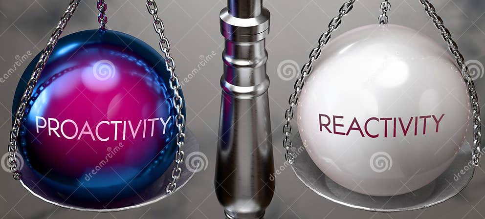 Proactivity or Reactivity - Weighing Two Choices, Available Options Stock Image - Image of ...
