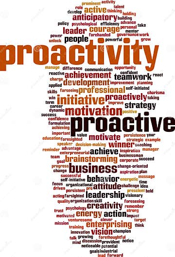 Proactivity word cloud stock vector. Illustration of foreseeing - 252257916