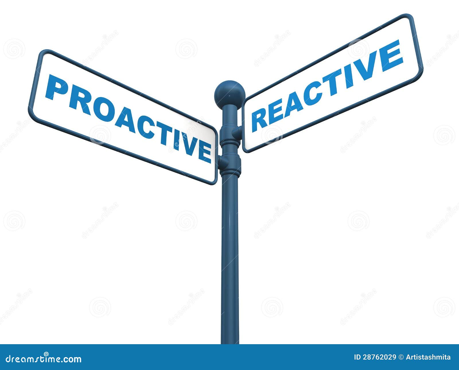 Proaktiv Gegen Reagierendes Stock Abbildung - Illustration von proaktiv ...