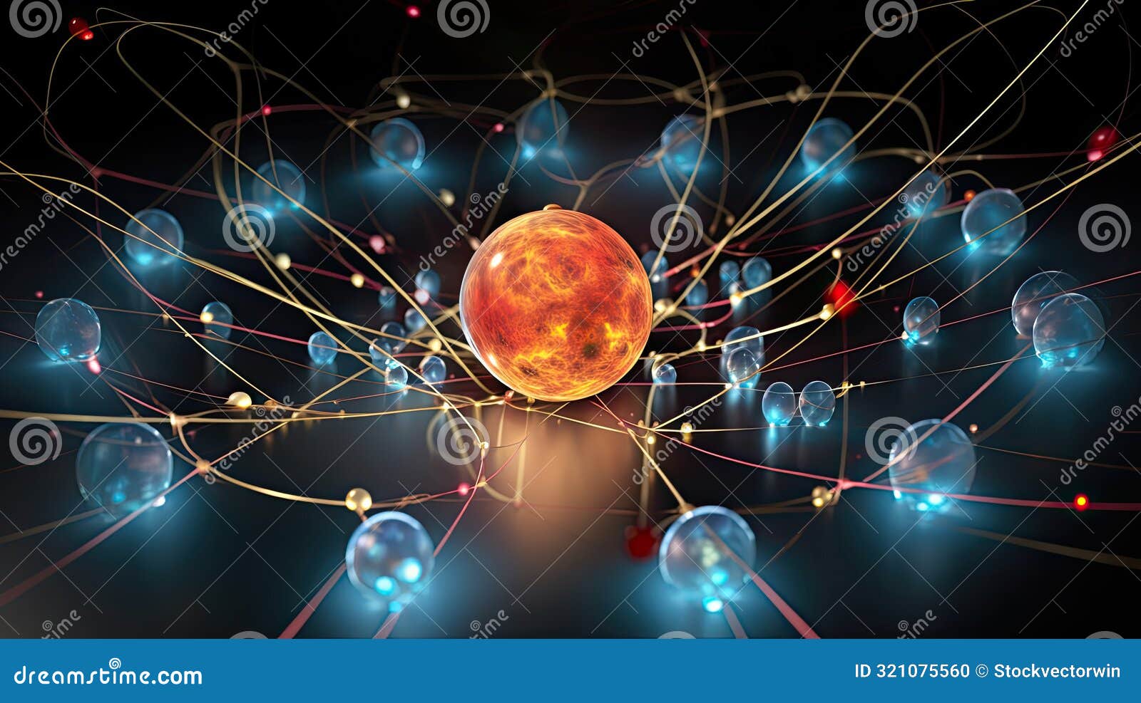 Probability atomic model stock illustration. Illustration of ...