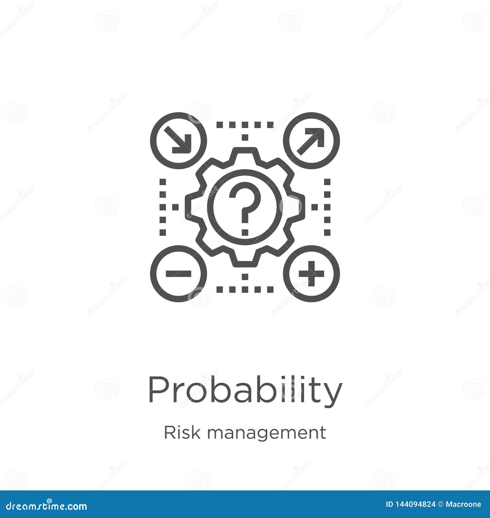 Probability Icon Vector from Risk Management Collection. Thin Line ...