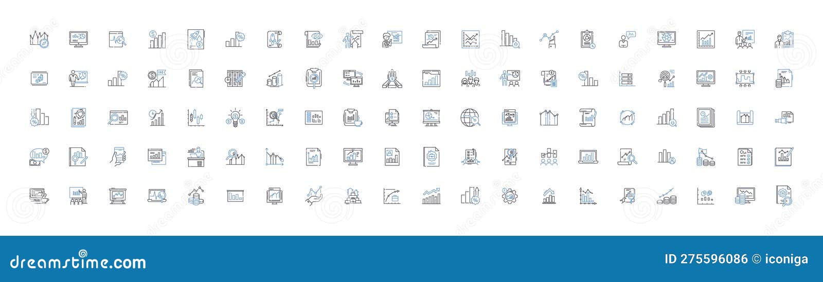 Probability Theory Line Icons Collection. Chance, Randomization ...