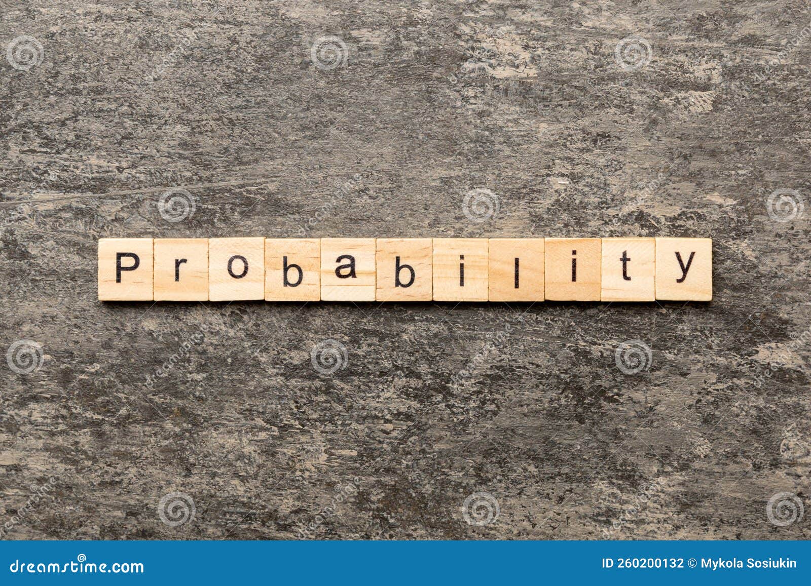 Probability Word Written on Wood Block. Probability Text on Table ...