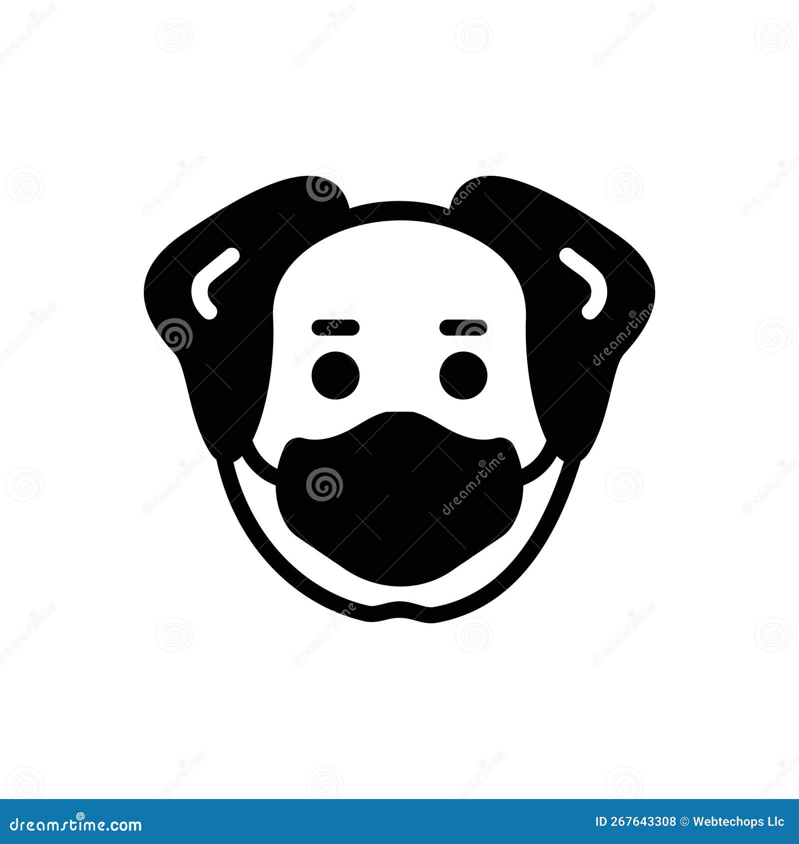 Black Solid Icon for Probably, Creepy and Face Stock Vector ...