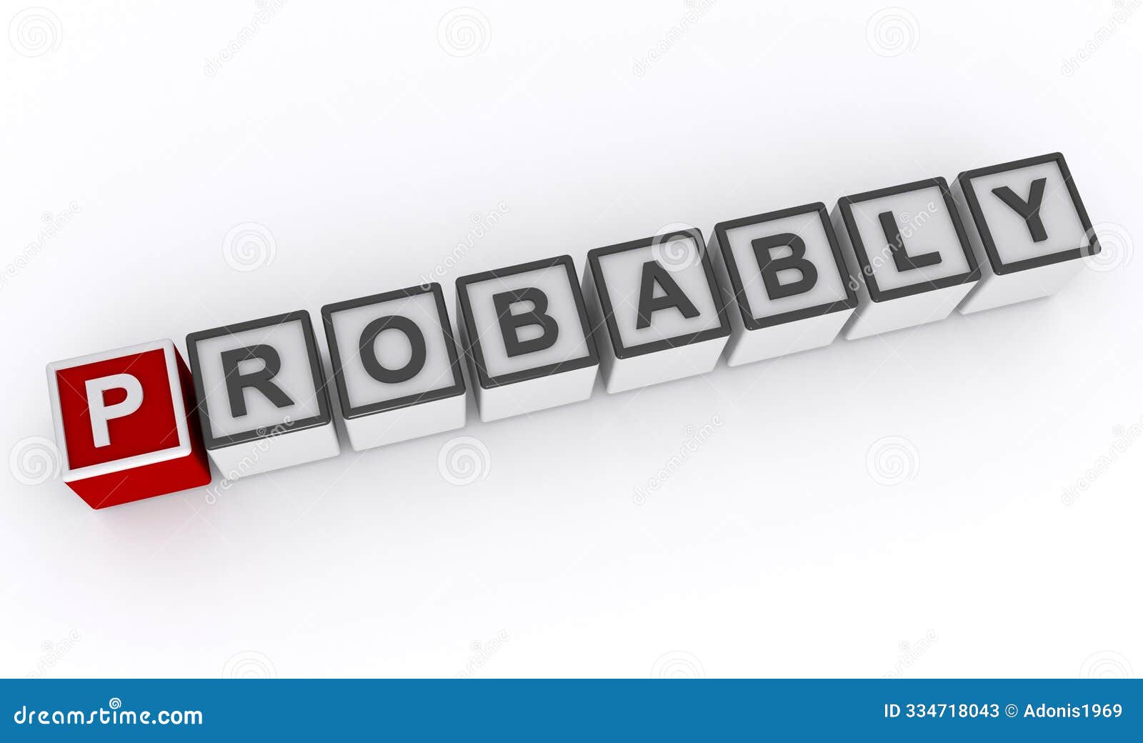 Probably Word Block on White Stock Illustration - Illustration of ...