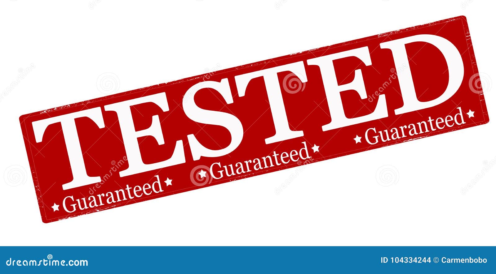 Probado stock de ilustración. Ilustración de palabra - 104334244