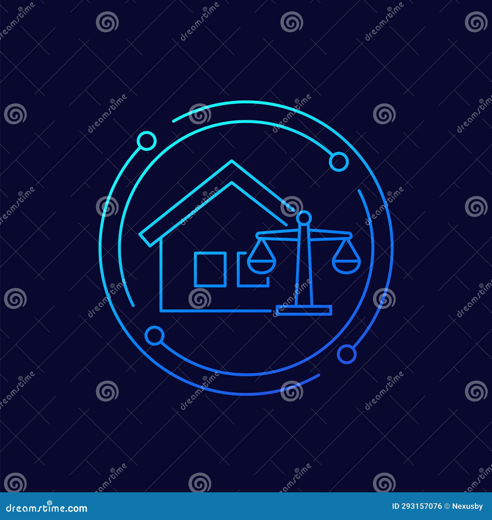 Probate Law Icon, Linear Design Stock Illustration - Illustration of ...