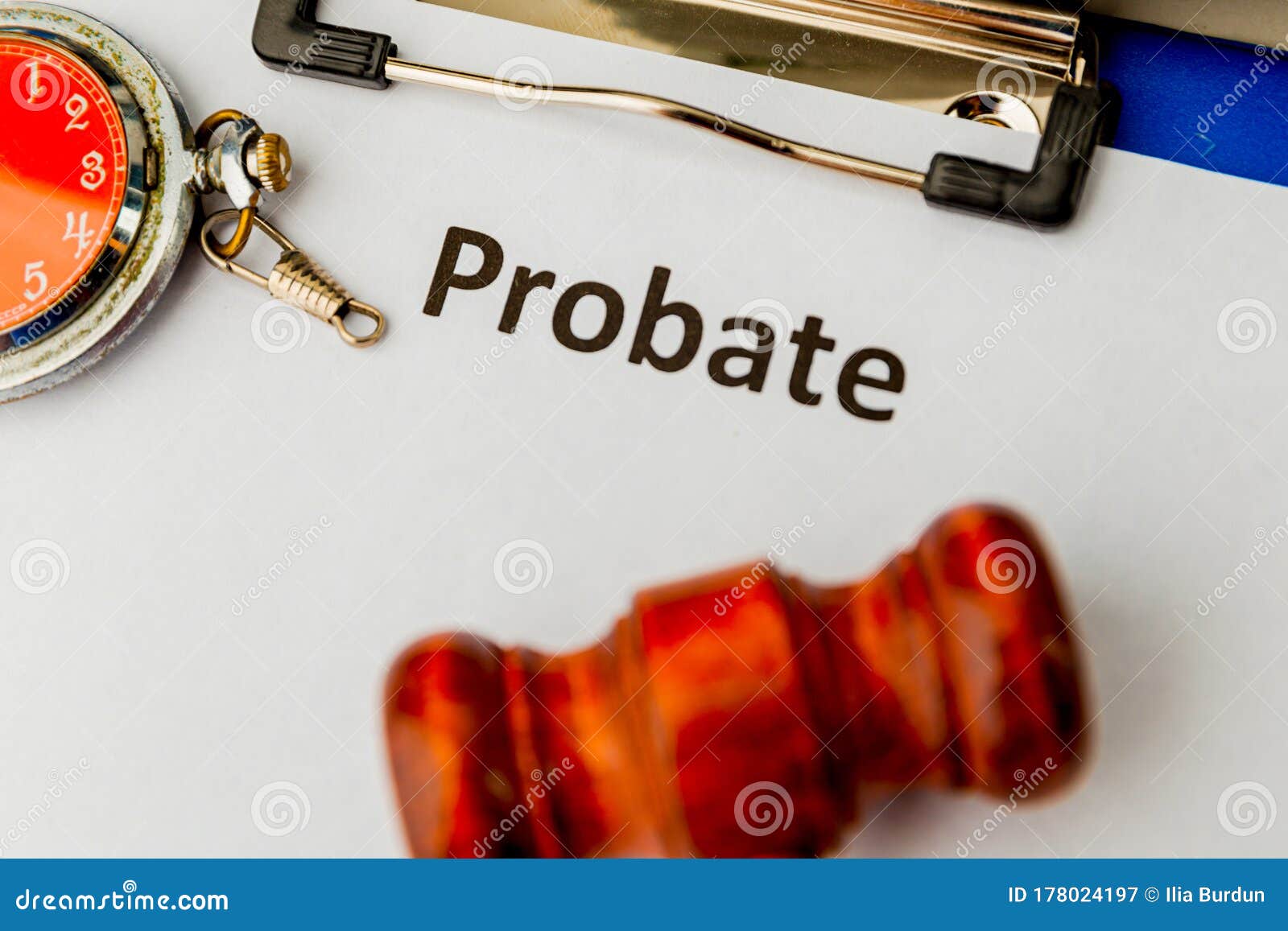 Probate Sign, Stack of Papers and Gavel Stock Image - Image of ...