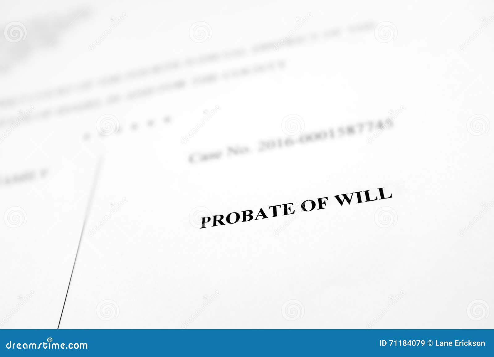 Probate of Will Legal Document Stock Image - Image of last, capital ...