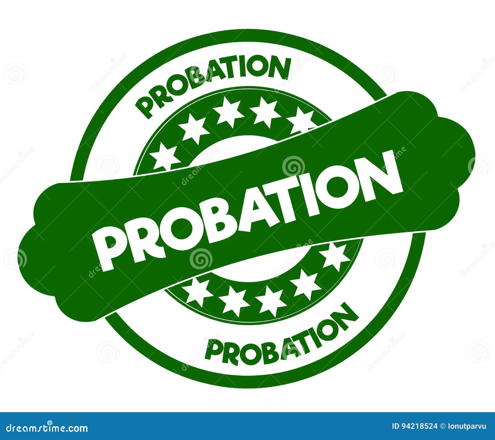 PROBATION green stamp. stock illustration. Illustration of probation ...