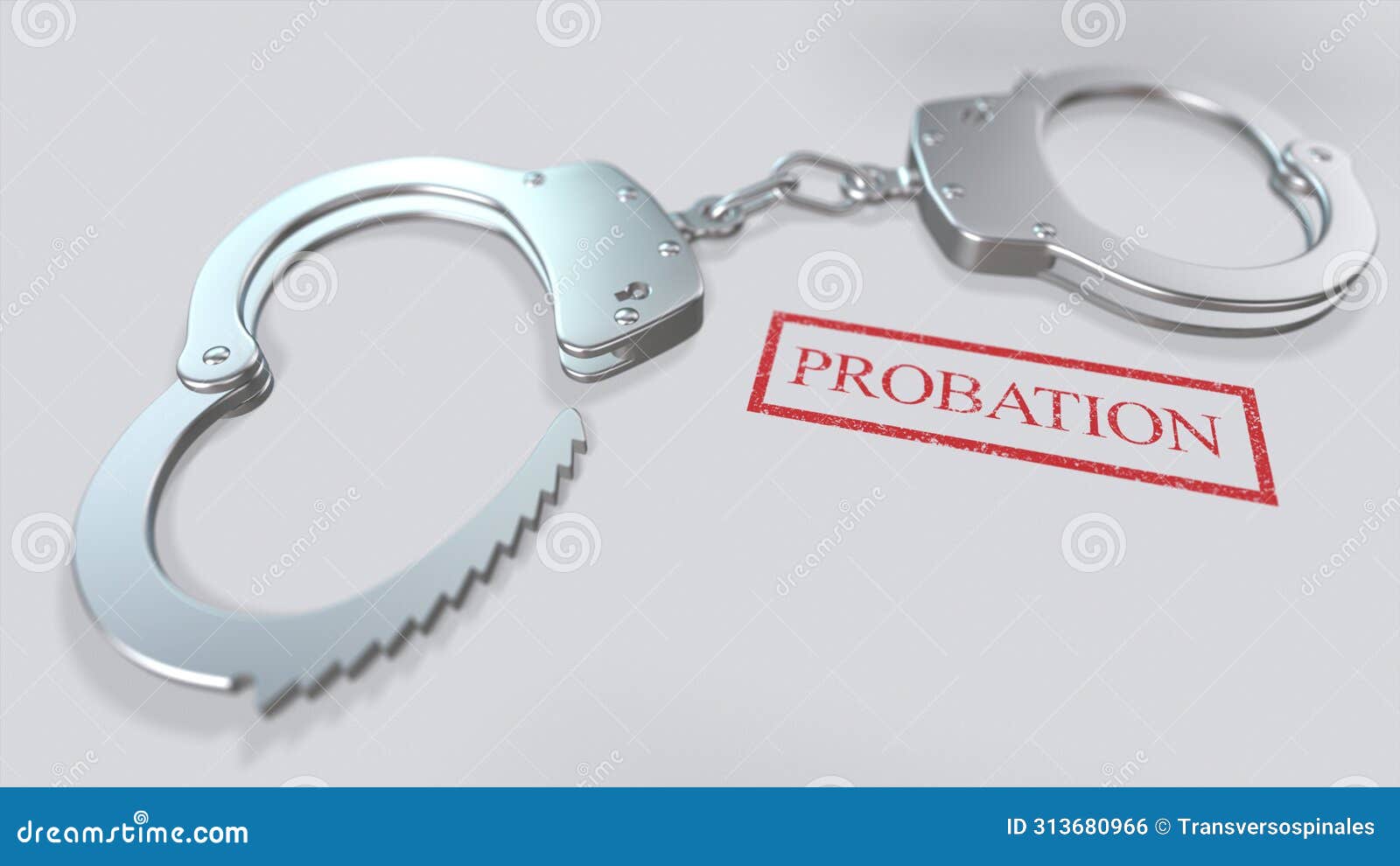 Probation Word and Handcuffs 3D Illustration Stock Illustration ...