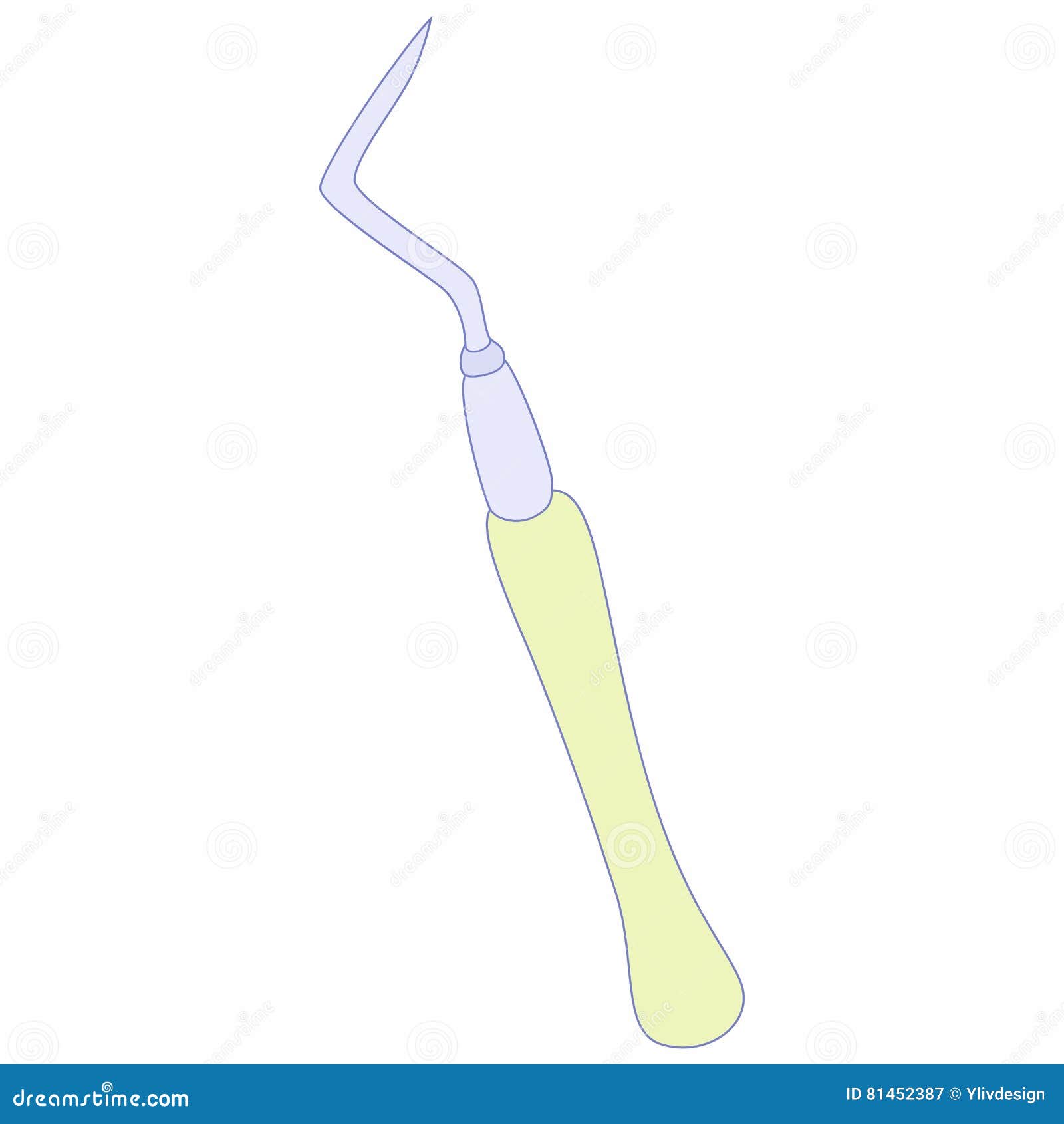 Probe, Dental Tool Icon, Cartoon Style Stock Vector - Illustration of ...
