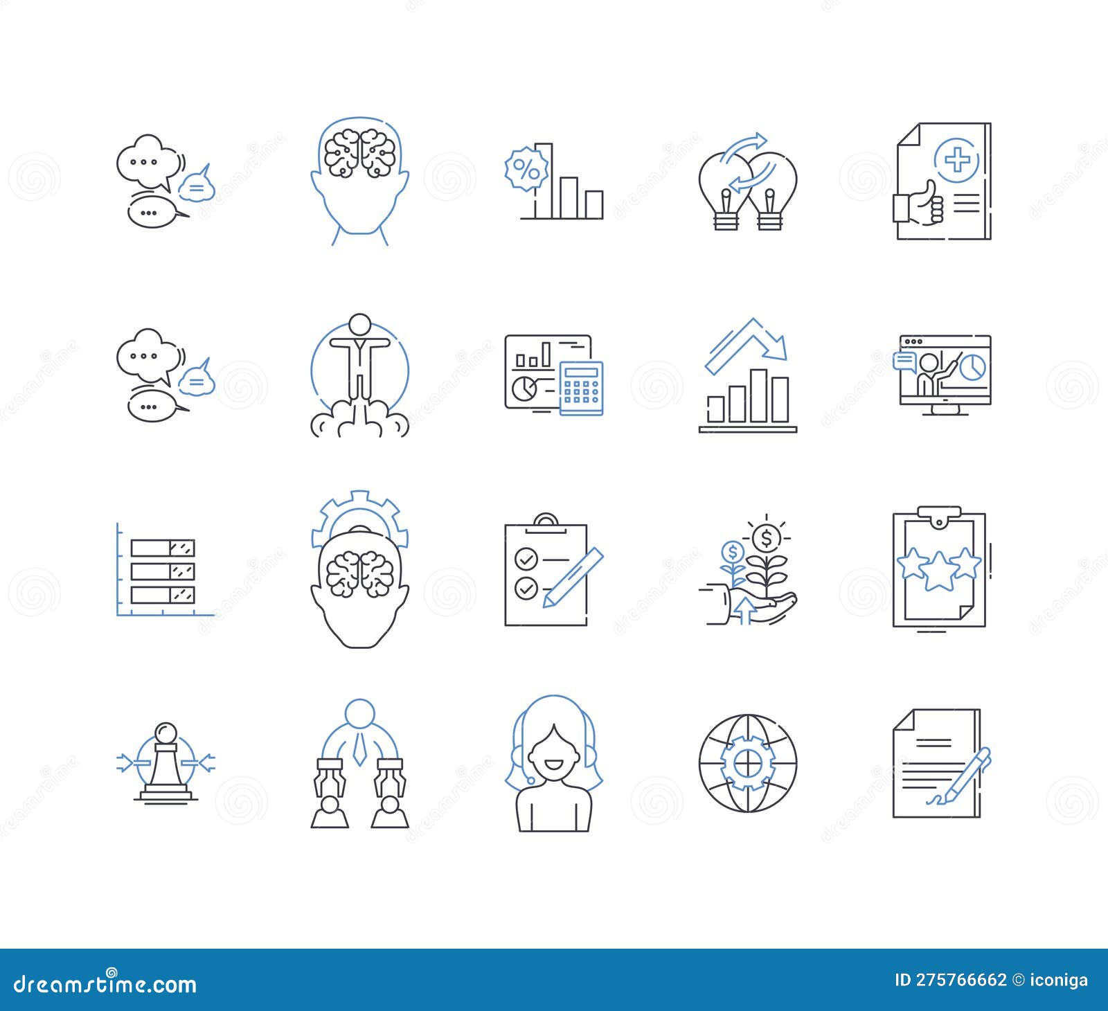 Probe and Explore Line Icons Collection. Physics, Uncharted, Quest ...