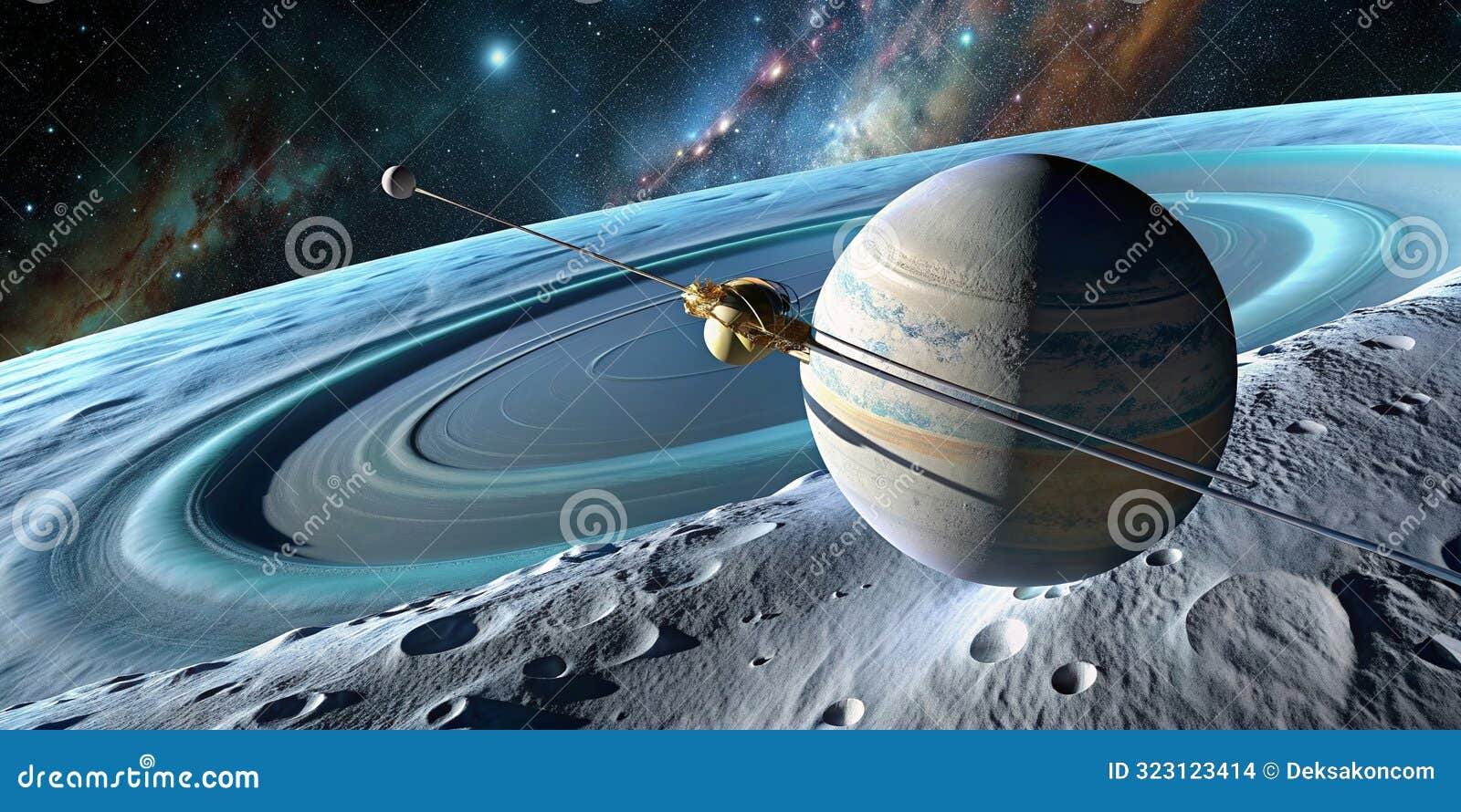 Probe Exploring the Icy Surface of Miranda within the Solar System One ...