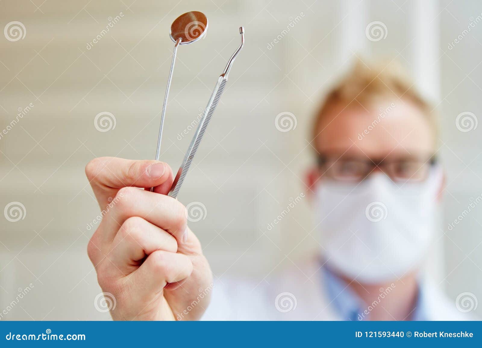 Probe and Mirror As Dental Instruments Stock Photo - Image of hygiene ...
