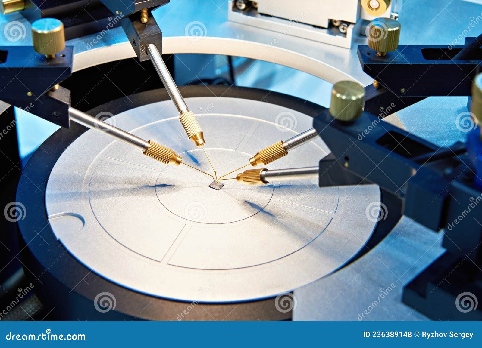 Probe Station Positioner, Holder and Probe Tip Stock Photo - Image of ...