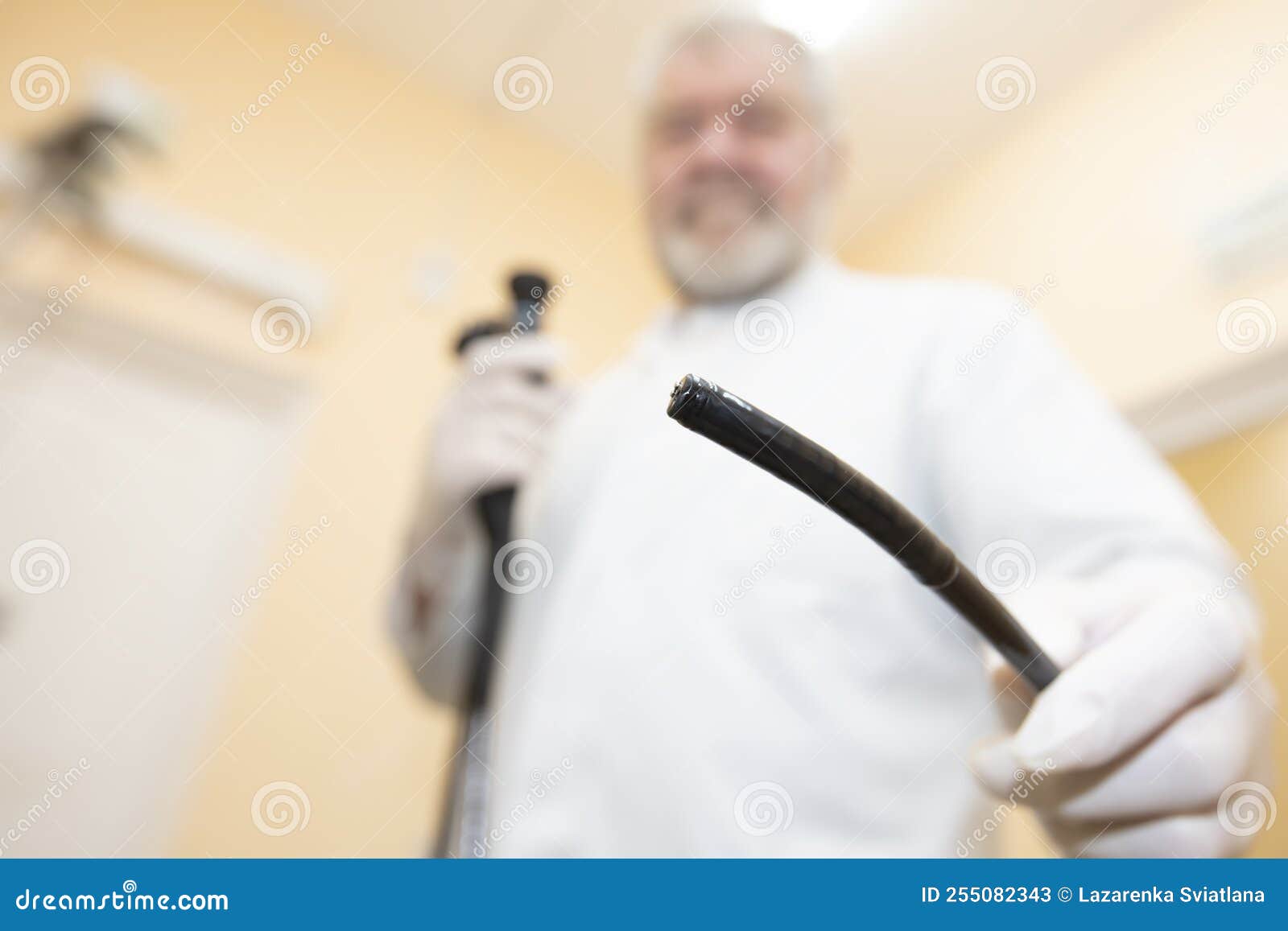 Probe for the Study of the Stomach Close-up on the Background of a ...