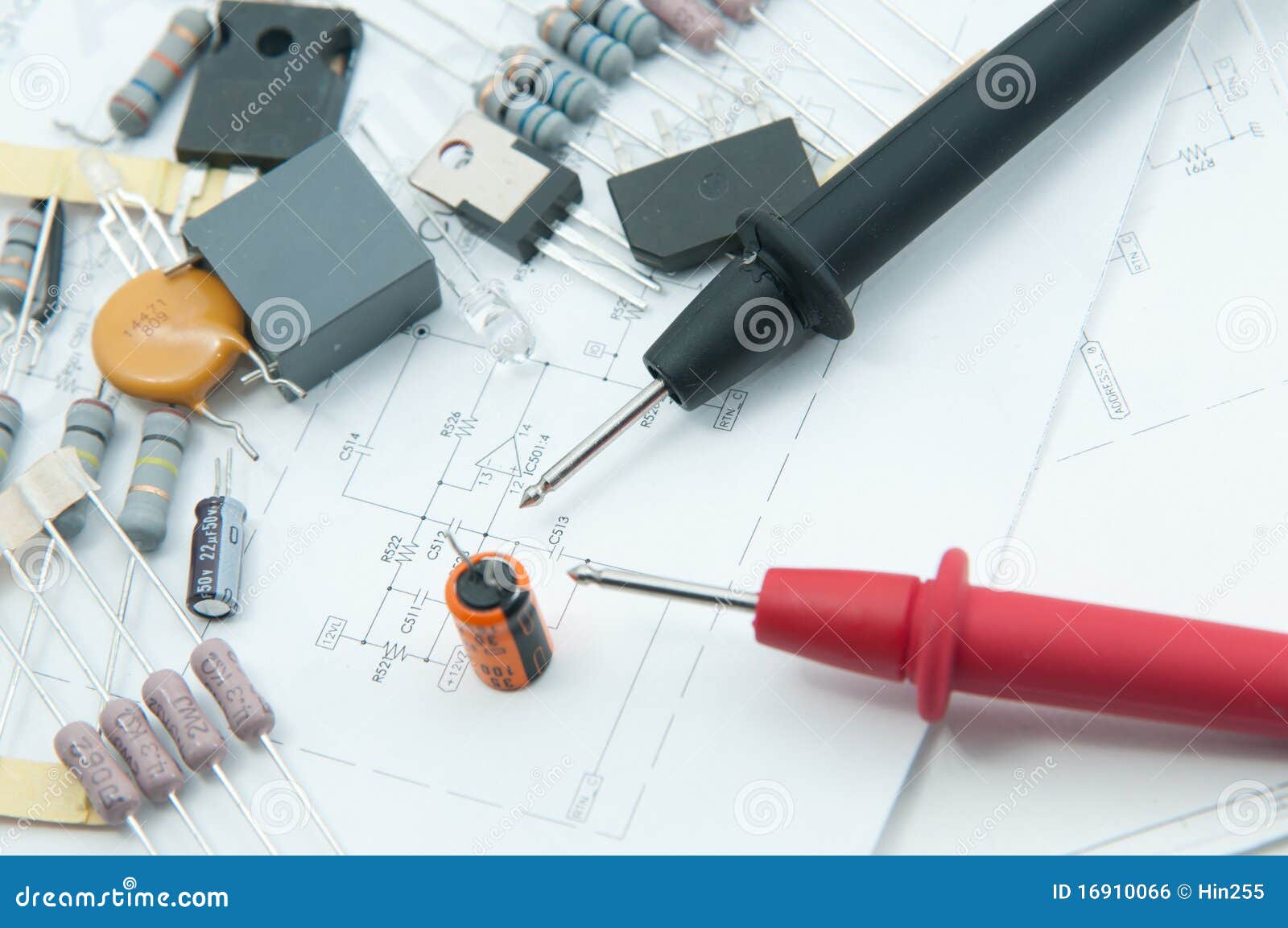 Probes of Multi-Meter for Check Capacitor. Stock Photo - Image of ...