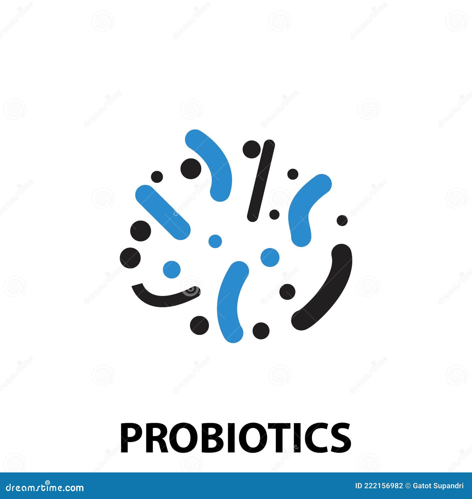 Probiotic Icon Set It Included Prebiotic Microbiome Healthy