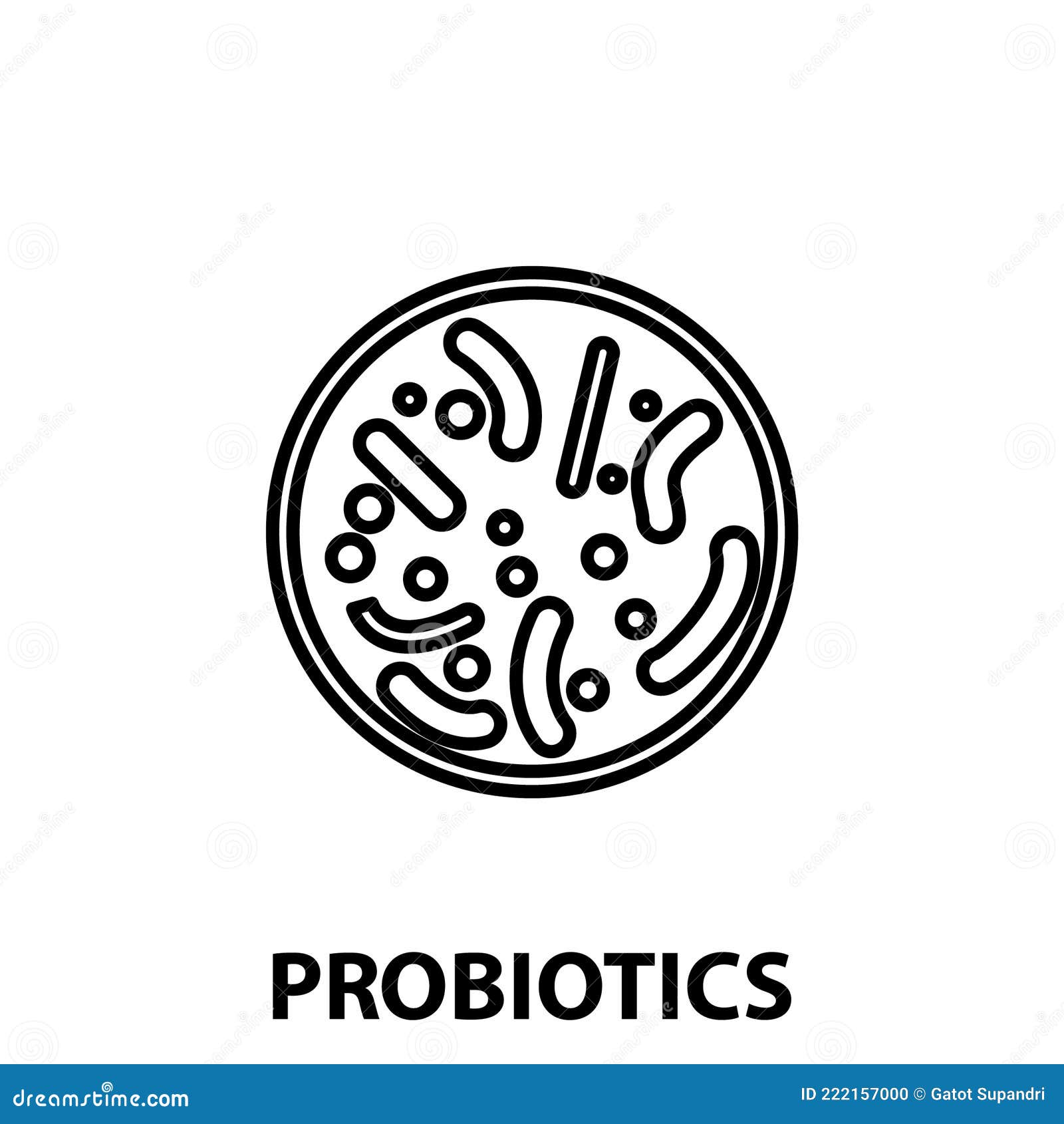 Probiotic Icon Vector Logo Design Template Stock Vector Illustration