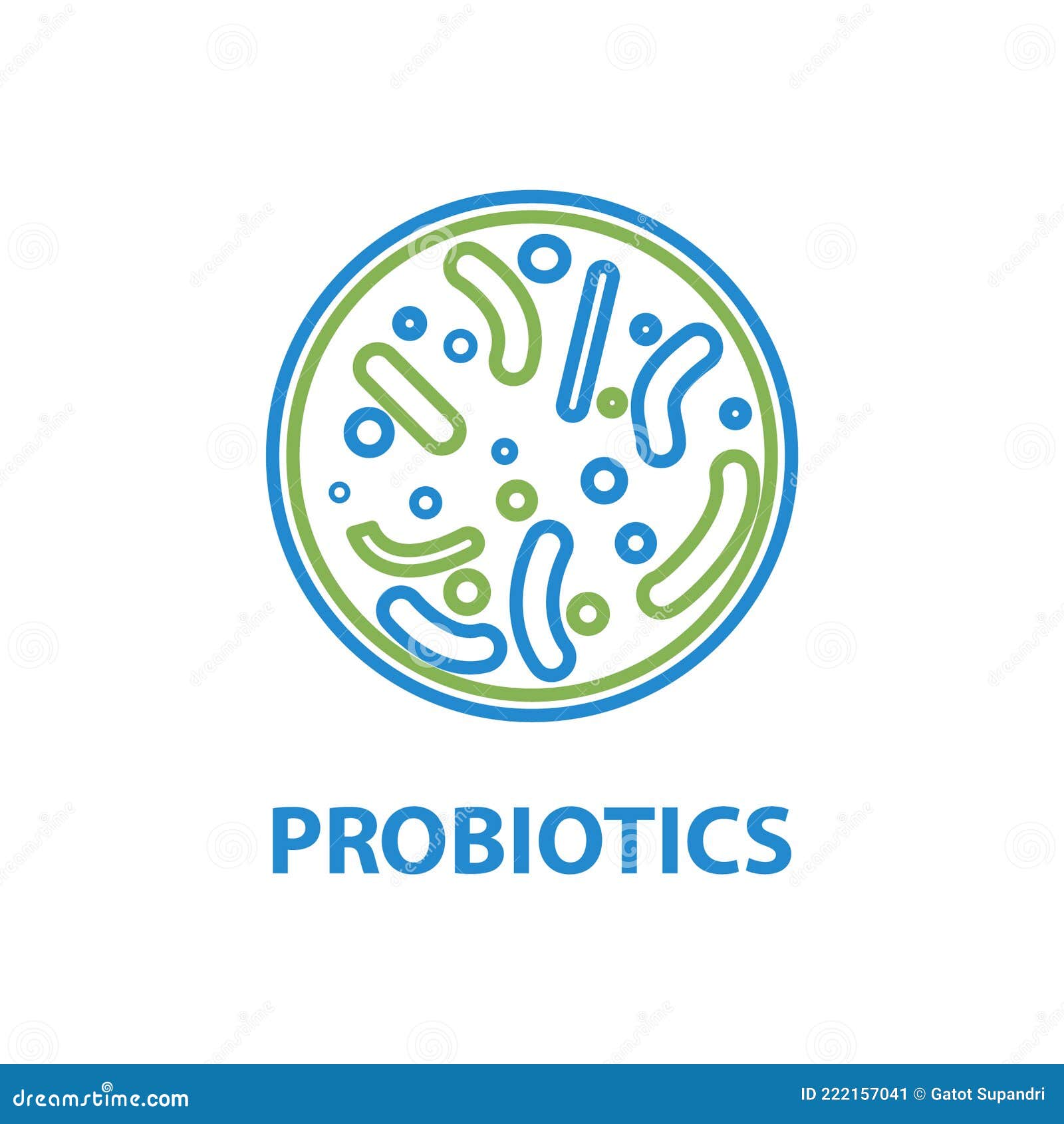 Probiotic Icon Vector Logo Design Template Stock Vector Illustration