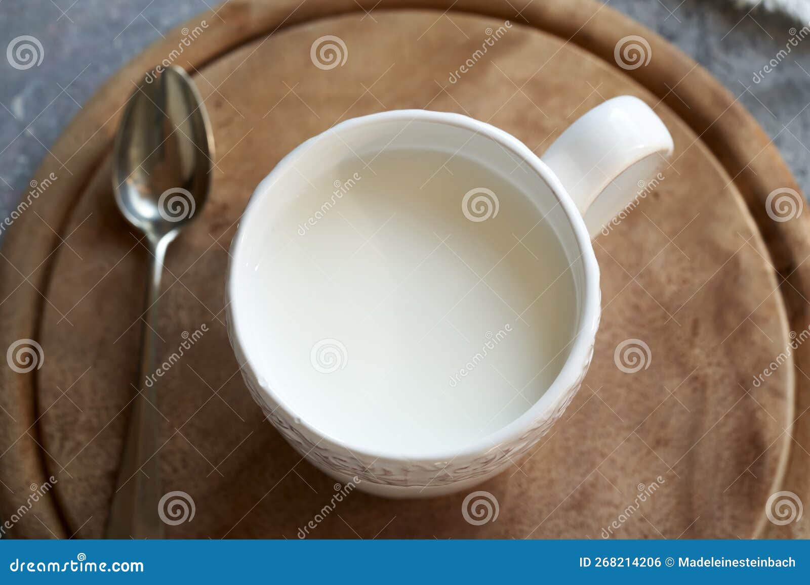Probiotic Kefir Drink in a Cup, Top View Stock Photo - Image of milk ...
